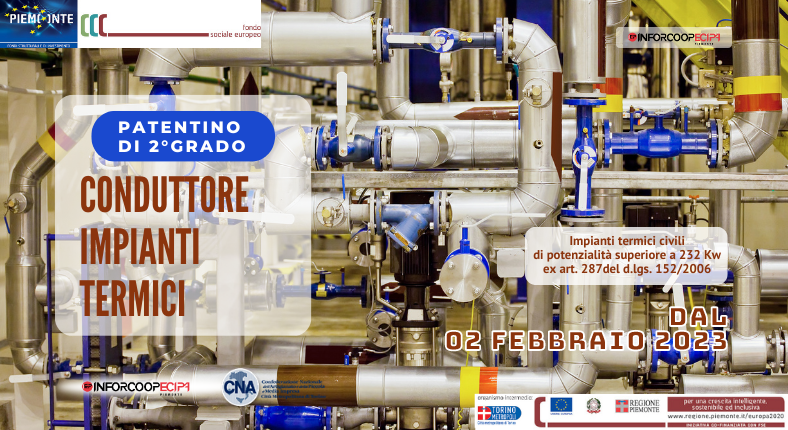 Corso per conduttore impianti termici da febbraio 2023 - InforCoop Ecipa